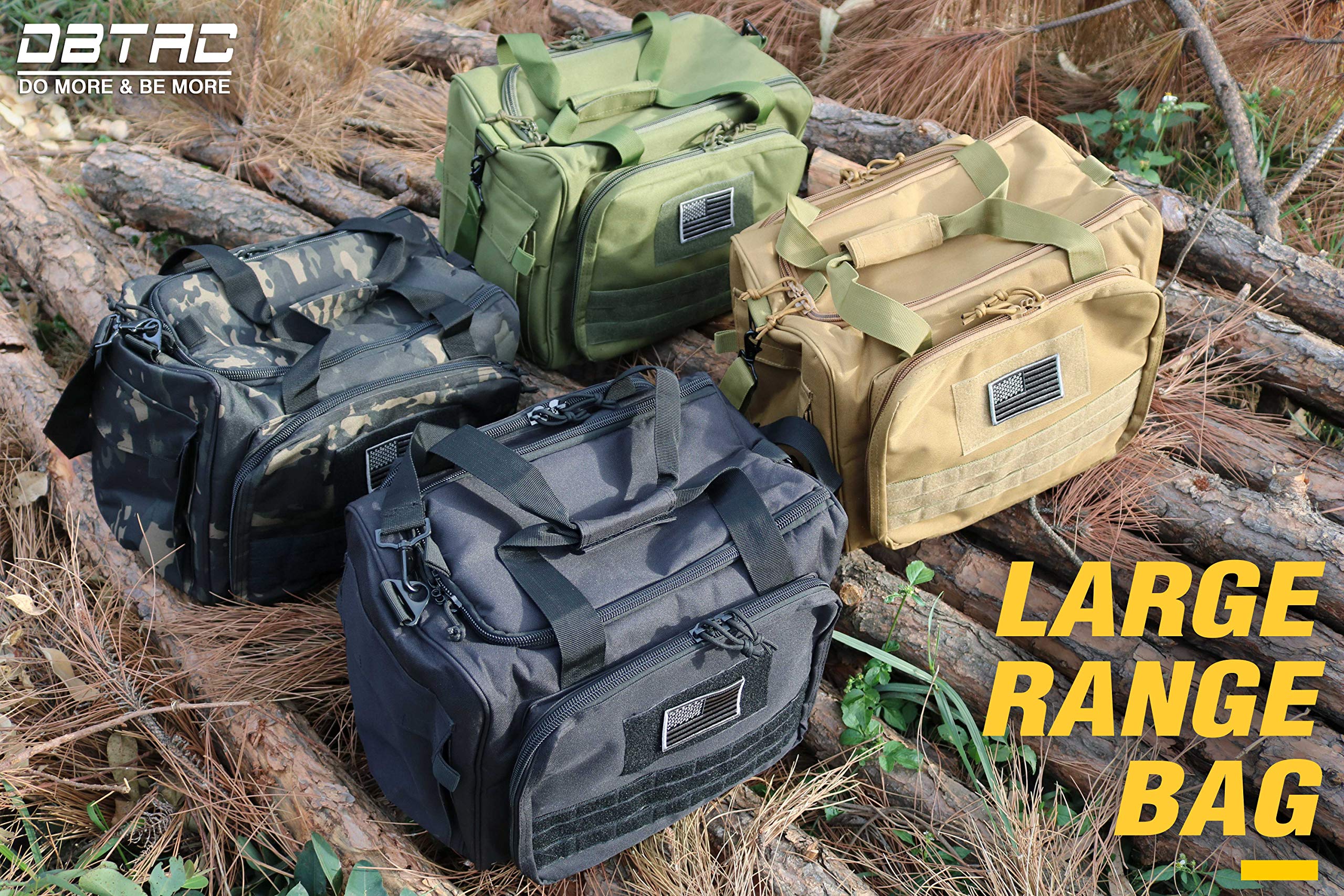 DBTAC Gun Case Bag Large | Tactical 4+ Pistol Bag Firearm Shooting Case ...