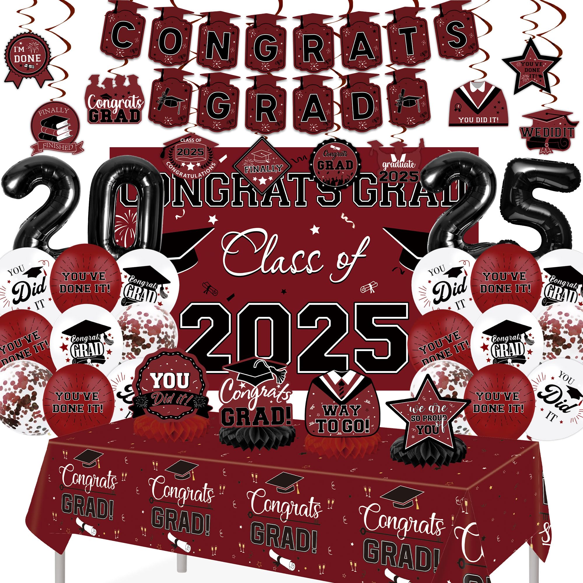 DMIGHT Graduation Decorations 2025, Class of 2025 Backdrop, Banner ...