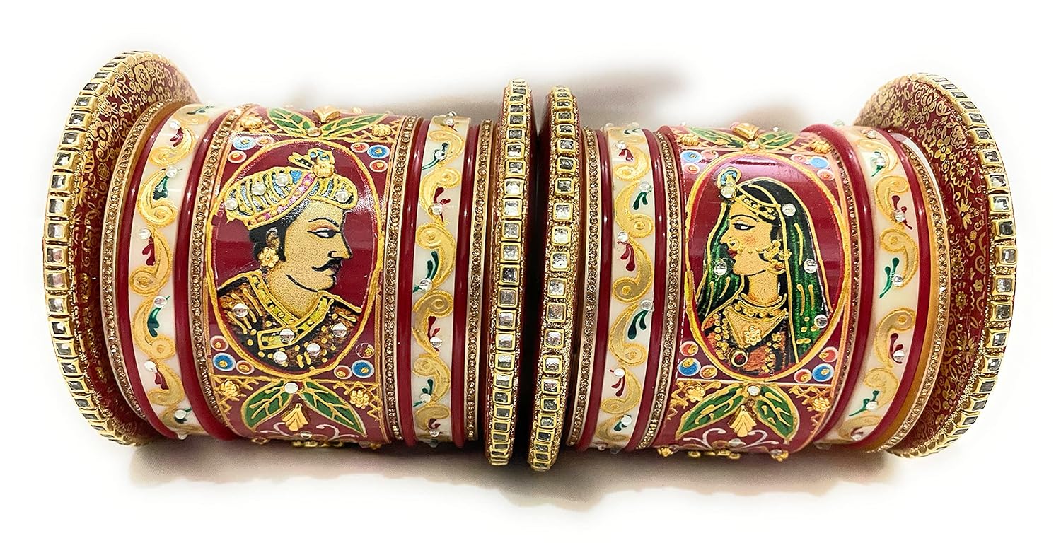 Buy Raja Rani Handcrafted Rajasthani Rajputi Bridal Chuda, Size 2.6 at ...