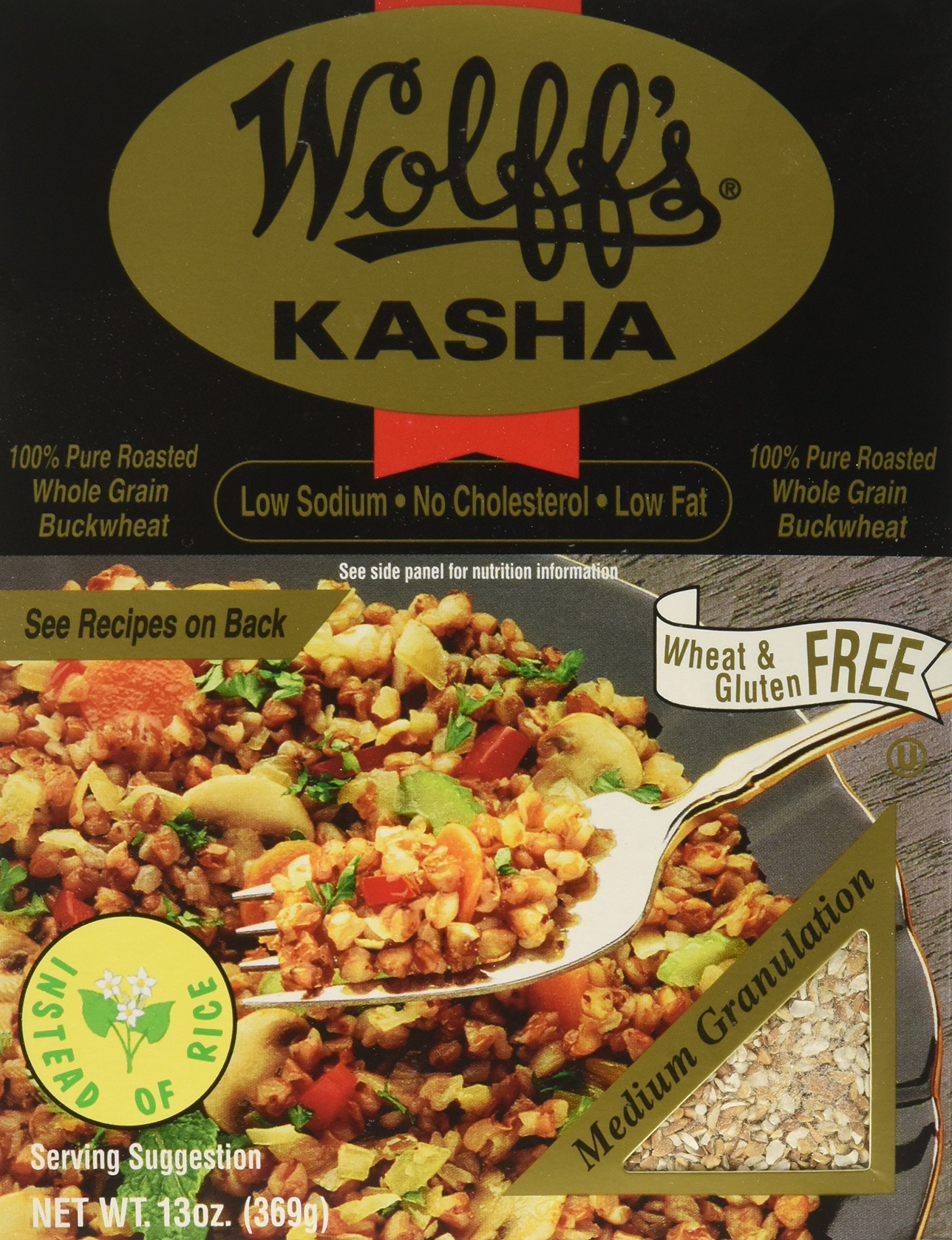 Amazon.com: Wolff's Kasha Whole Pure Roasted Buckwheat, 13 Ounce (Pack ...