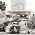 Amazon.com: Abani Terra Cream Area Rug for Living Room, Bedroom - Black Abstract Pattern - 6' x ...