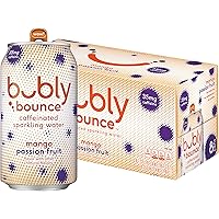 Amazon.com: bubly Bounce Caffeinated Sparkling Water, Mango Passionfruit, 12oz Cans (8 Pack ...