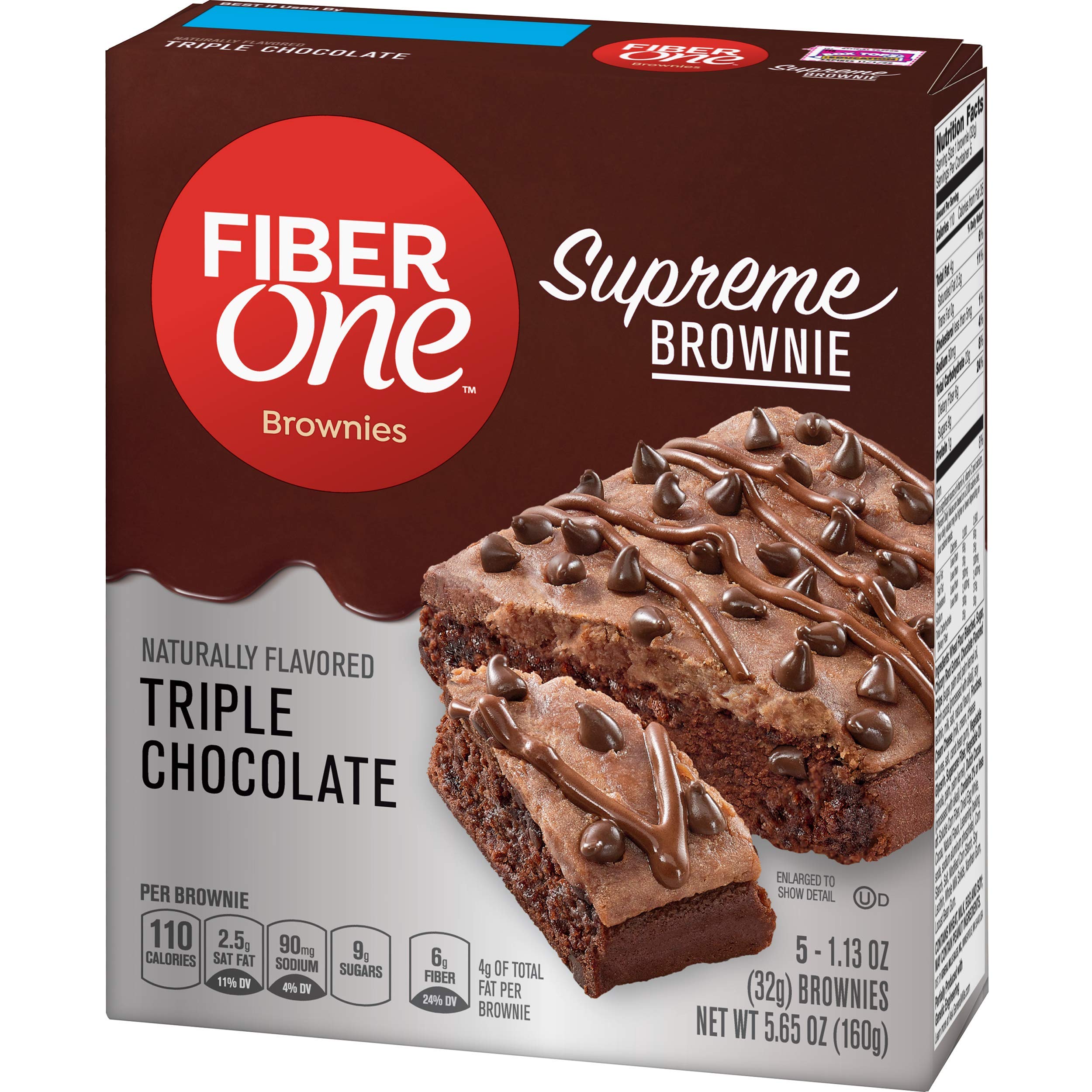 Fiber One Supreme Brownie Cookie Dough, 5 ct: Amazon.com: Grocery ...