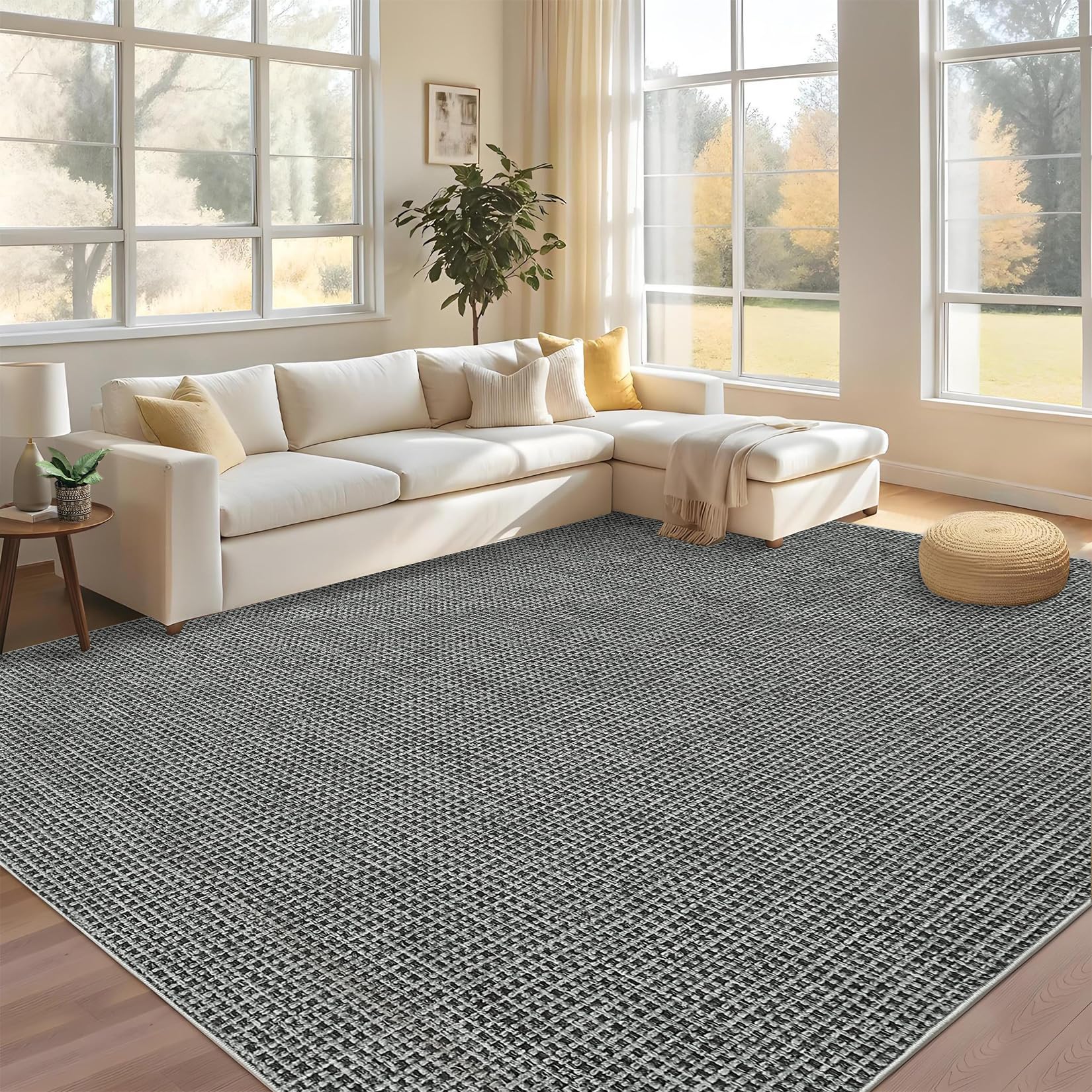 Washable Area Rug 10'x13' Rugs for Living Room, Soft Ultra Thin Dining ...