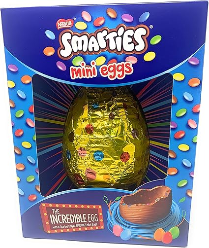 Smarties Giant Milk Chocolate Easter Egg with a Bag of Smarties Mini ...
