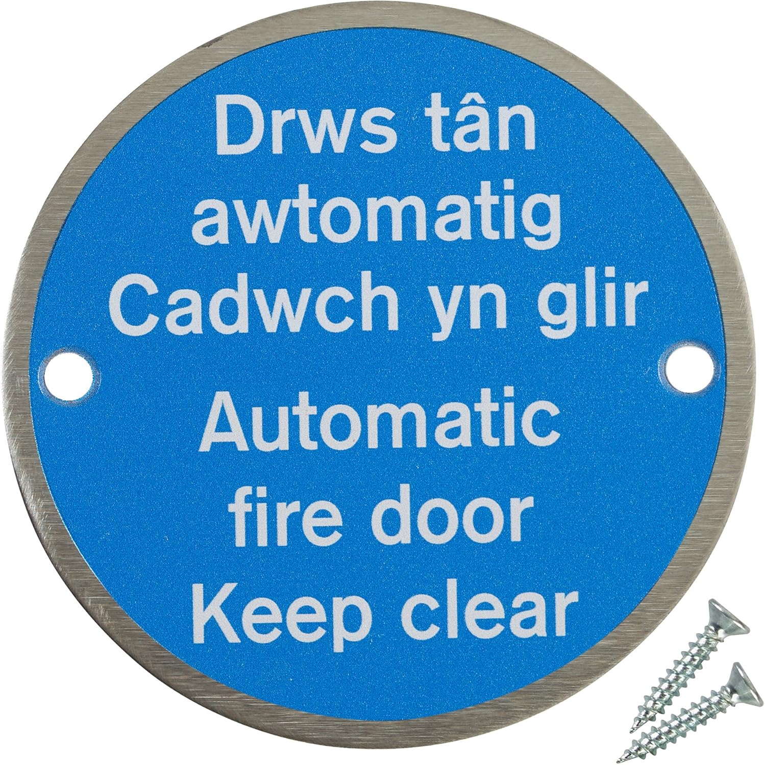 Fire Door Guru® Welsh Automatic Fire Door Keep Clear Sign – 76mm Disc ...