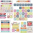 Amazon.com : Hadley Designs Colorful Classroom Calendar Set Bulletin ...