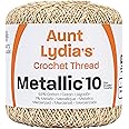 Amazon.com: Coats Crochet Metallic Crochet Thread, Natural/Gold : Arts ...