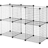 Amazon.com: Whitmor Storage Cubes Stackable Interlocking Wire Shelves ...