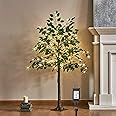 Amazon.com: LITBLOOM Artificial Ficus Tree with Lights 4FT 140 LED ...