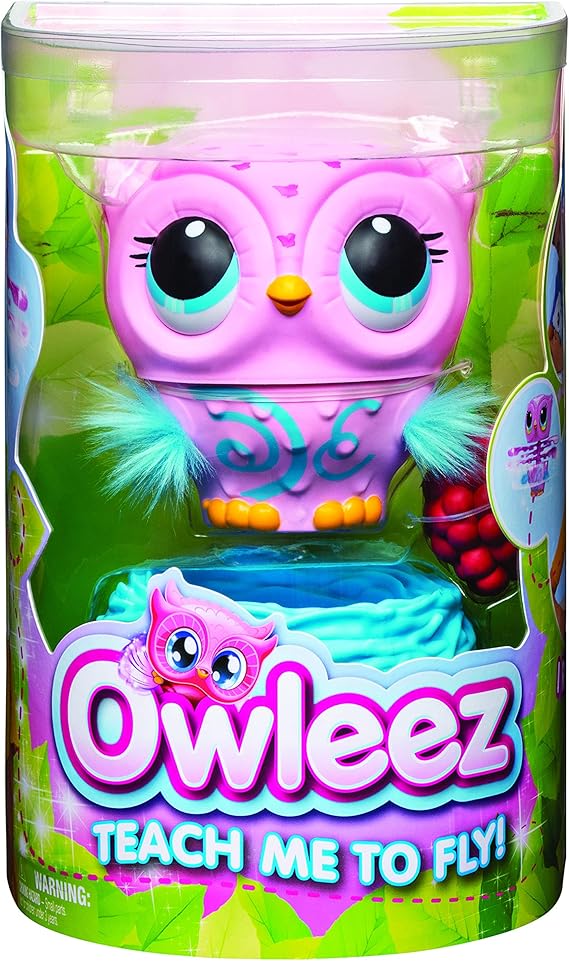 Owleez Flying Baby Interactive Toy Oil Lights and Sounds Responds to ...