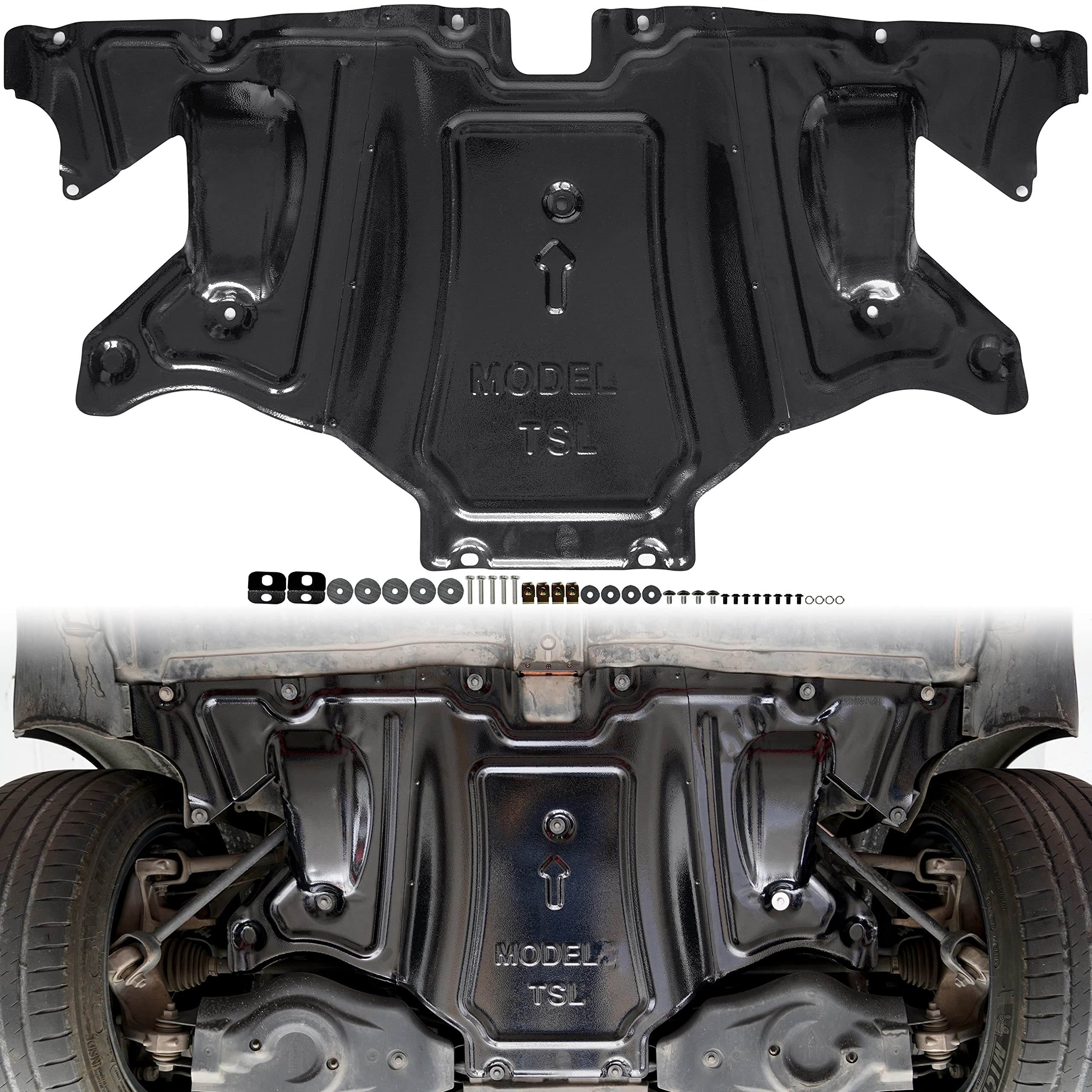 KEWISAUTO Rear Skid Plate for Tesla Model 3 / Model Y, Splash Shield ...