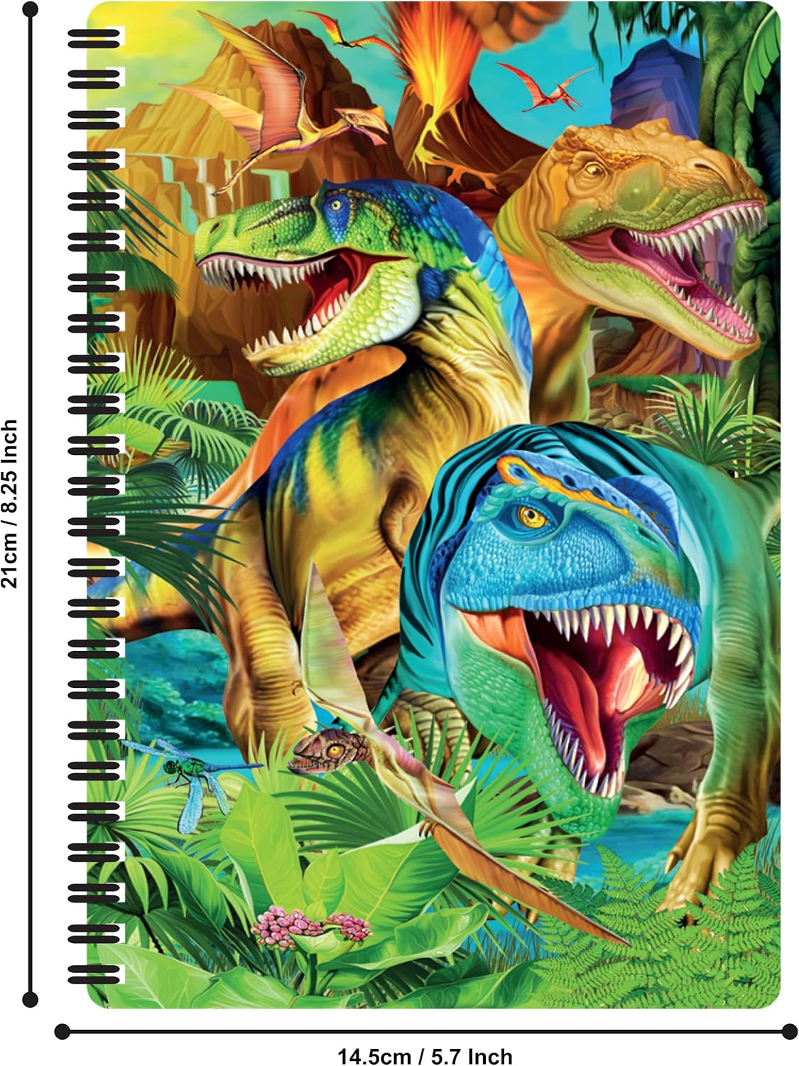 3D LiveLife A5 Notebook – Dino Smiles from Deluxebase. 80 Page ...