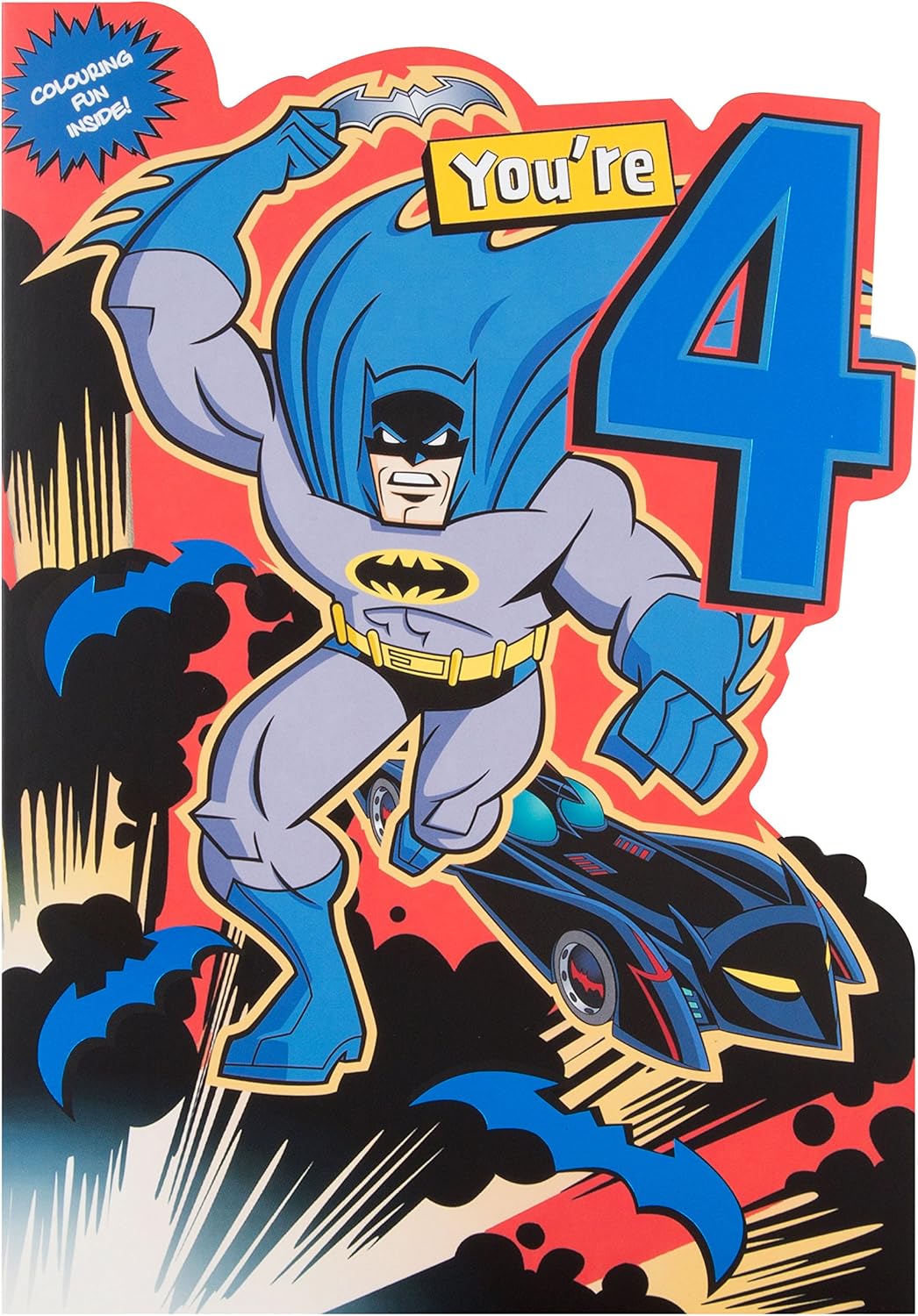 DC Comics Hallmark 4Th Birthday Card "Batman" - Medium: Amazon.co.uk ...