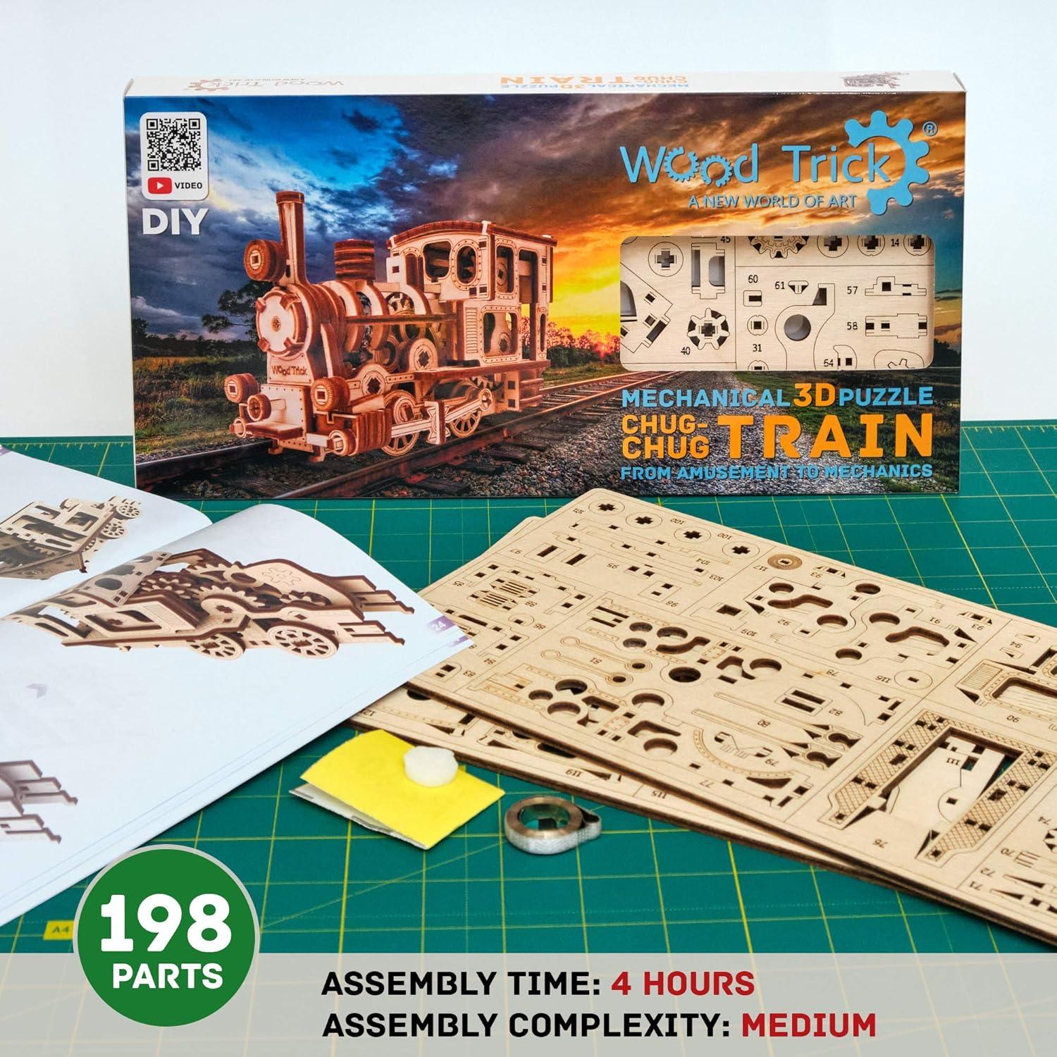 Wood Trick Train 3D Wooden Puzzle for Adults and Kids to Build – 6×4 ...