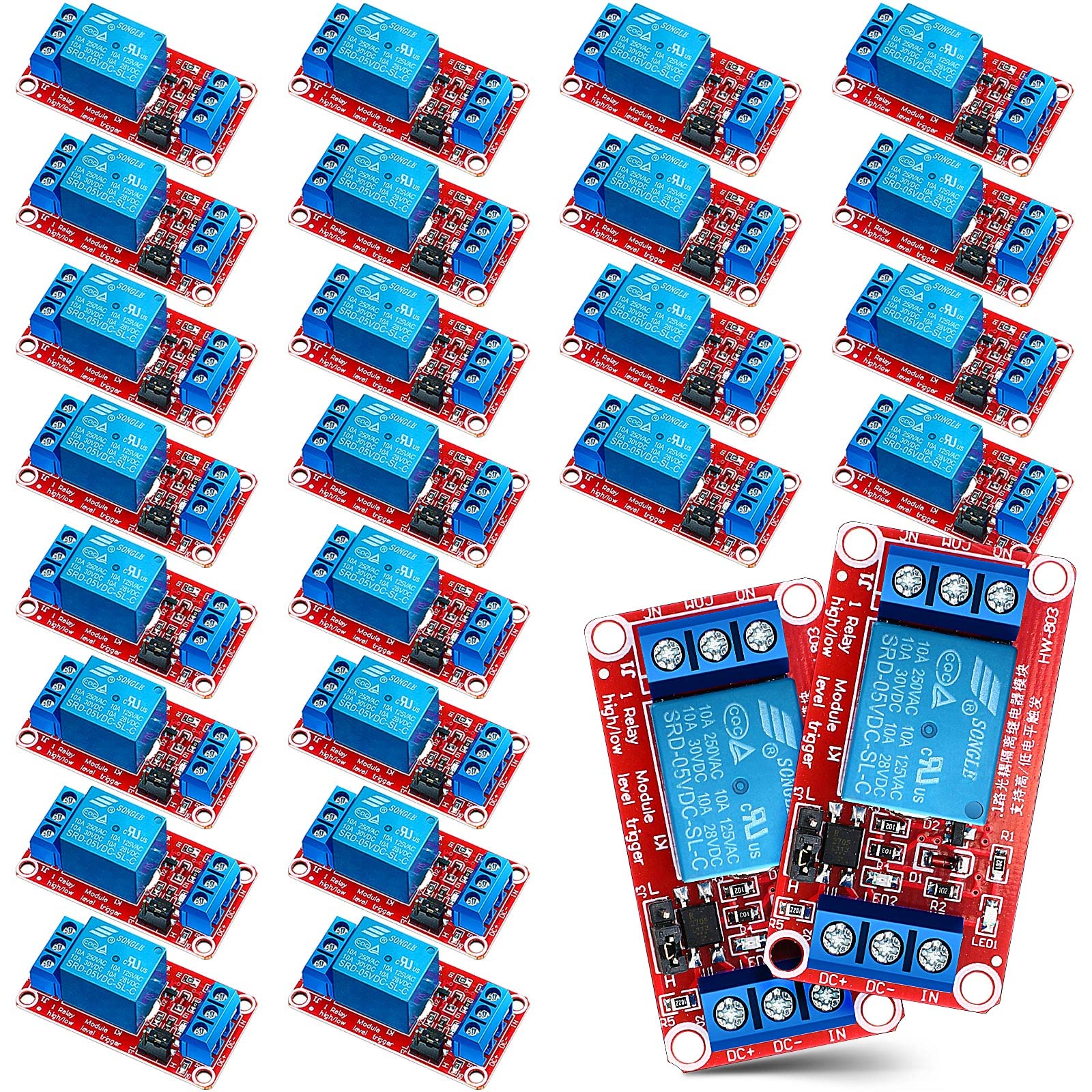 Mua 24 Pcs 5v Relay Module One Channel Relay Switch with Optocoupler 5v ...