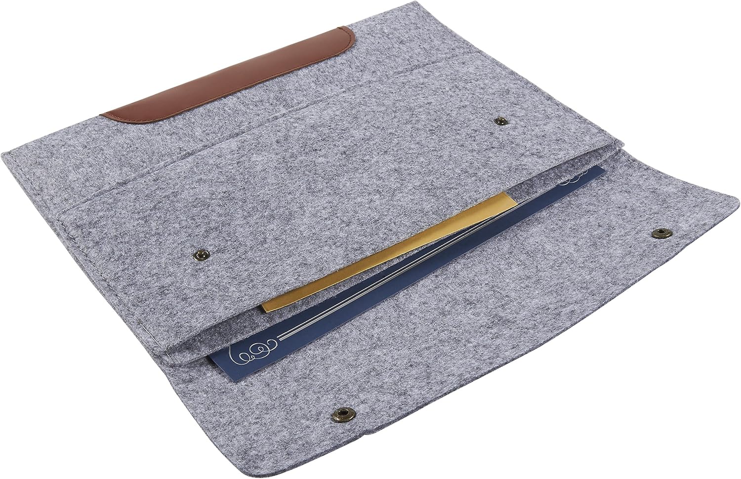 Wool Felt Folio – Can Hold Up to 13 Inch Laptop or A4 Size Documents (2 ...