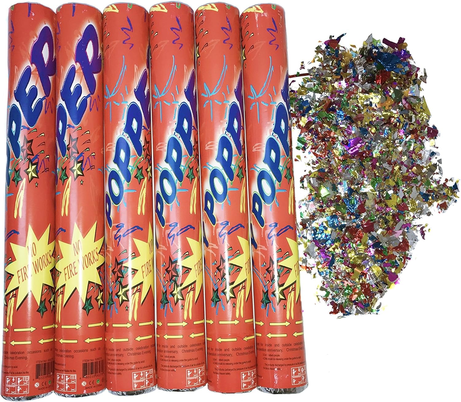 Amazon.com: MeowInc. 16in. Party Popper Compressed Confetti Shooter ...