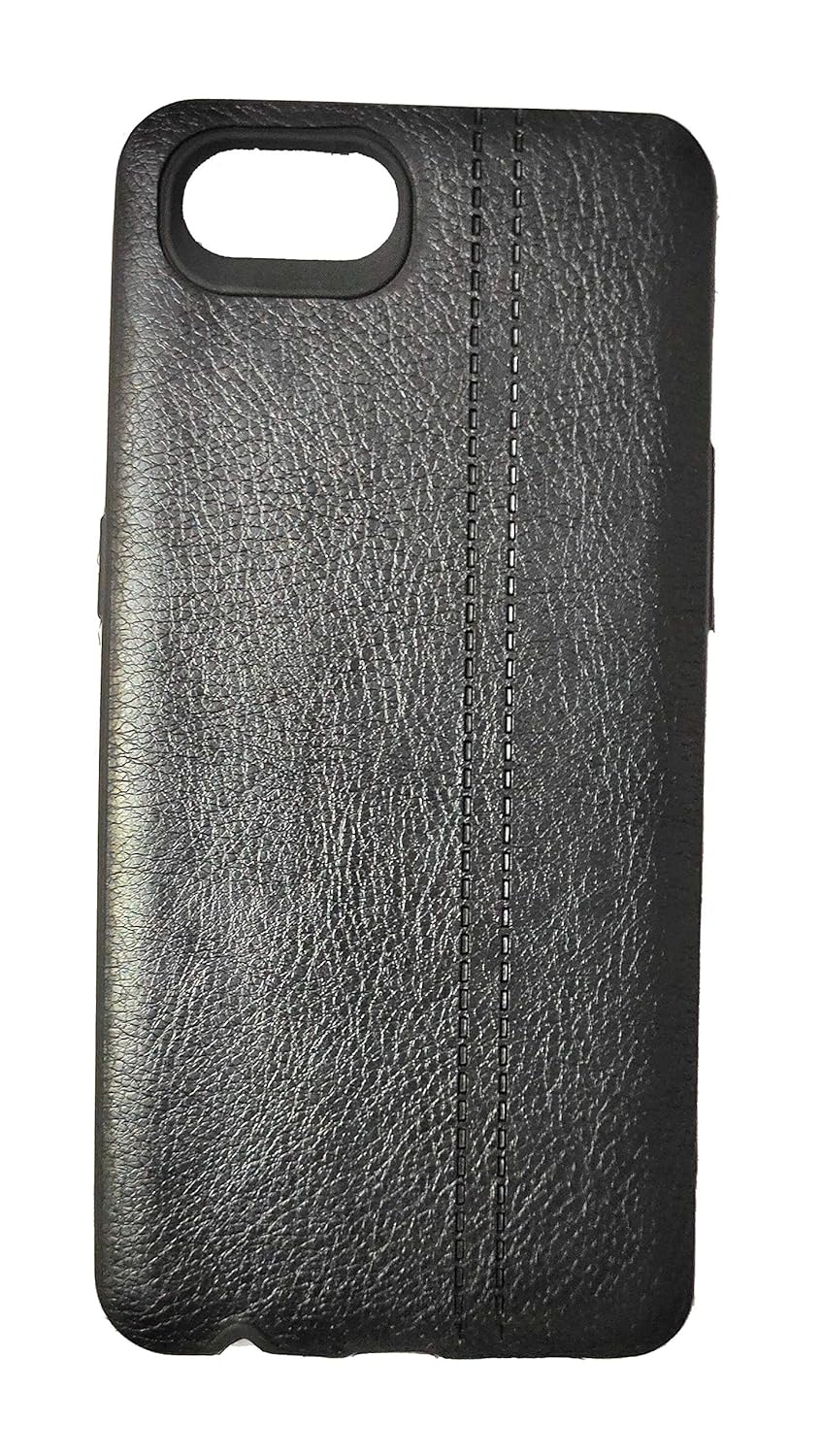 Leather Mobile Back Cover for Realme C2 in Black: Amazon.in: Electronics
