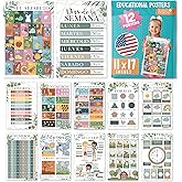 Amazon.com : Hadley Designs Spanish Classroom Decorations - 12 Spanish ...