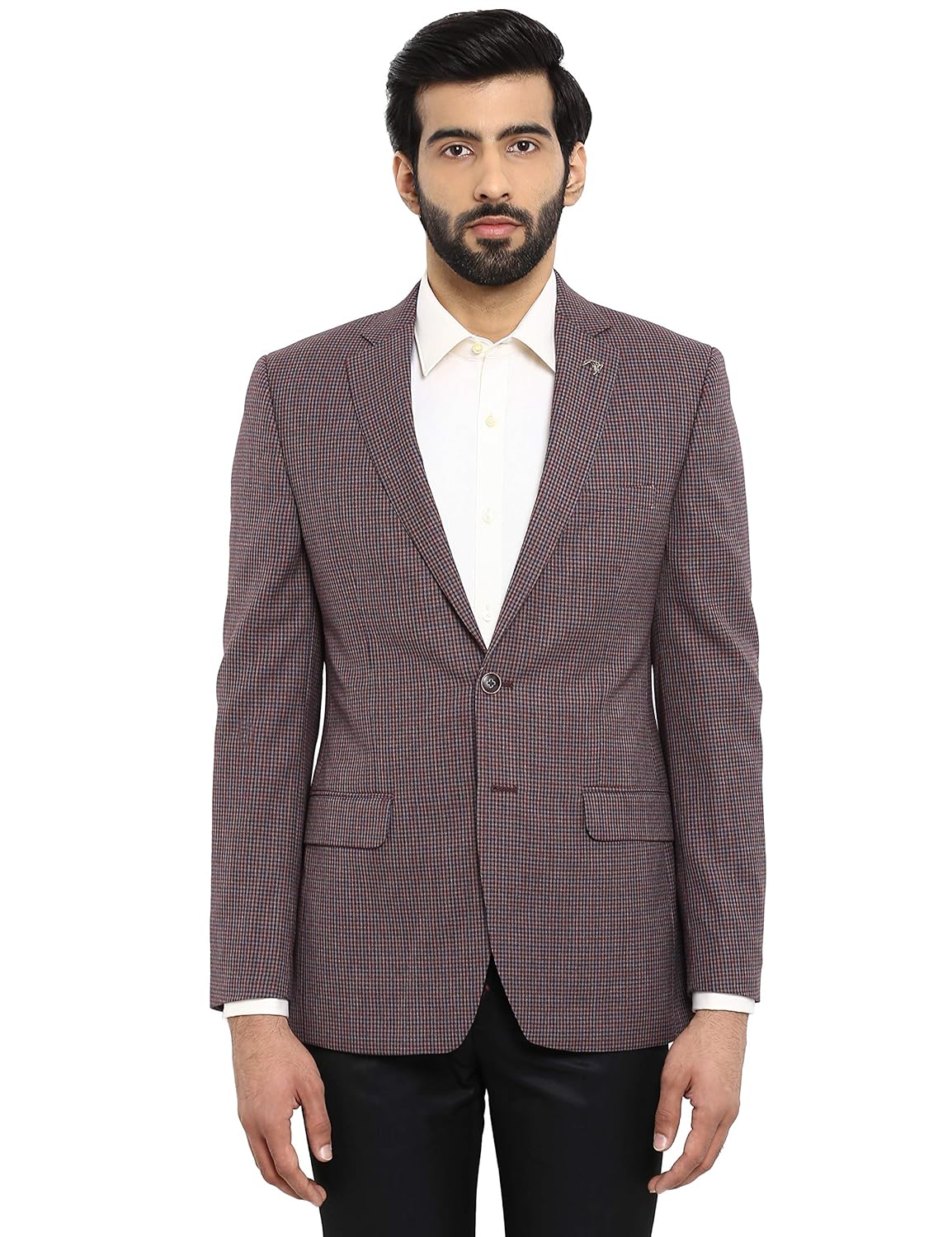 Buy Raymond Dark Maroon Regular Fit Polyester Blend Blazer at Amazon.in