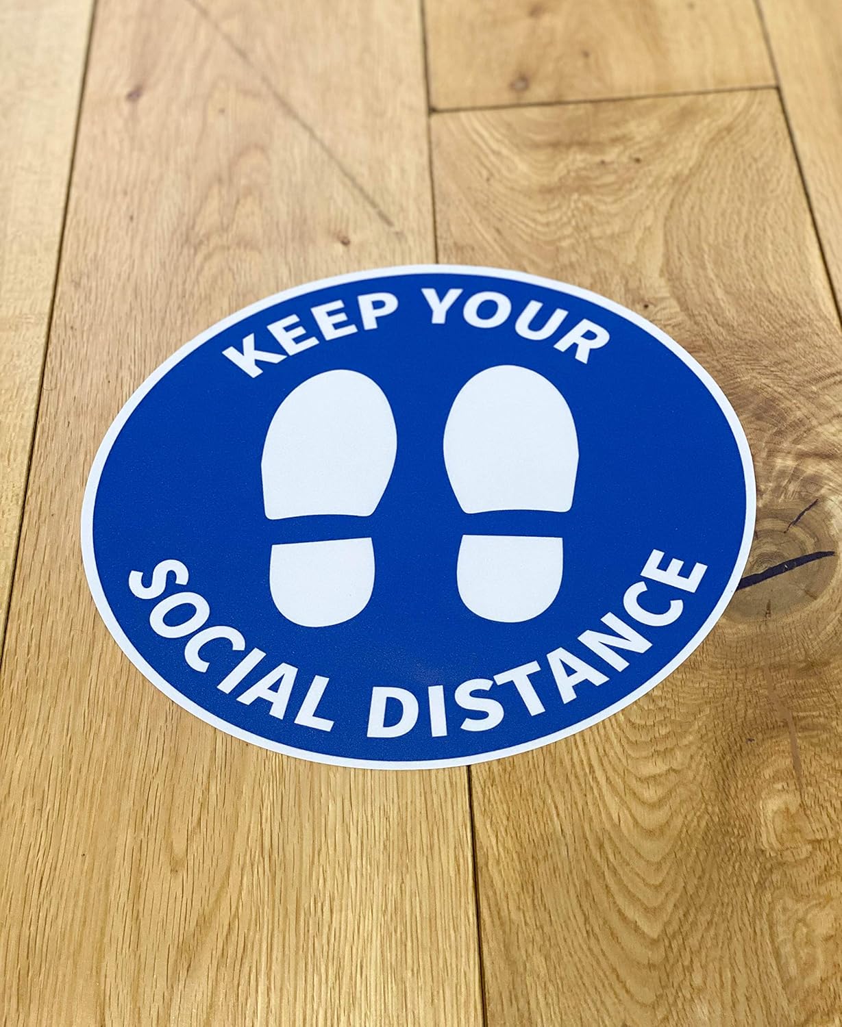 10 Pcs Social Distancing Floor Stickers 300mm (11.8inch) KEEP YOUR ...