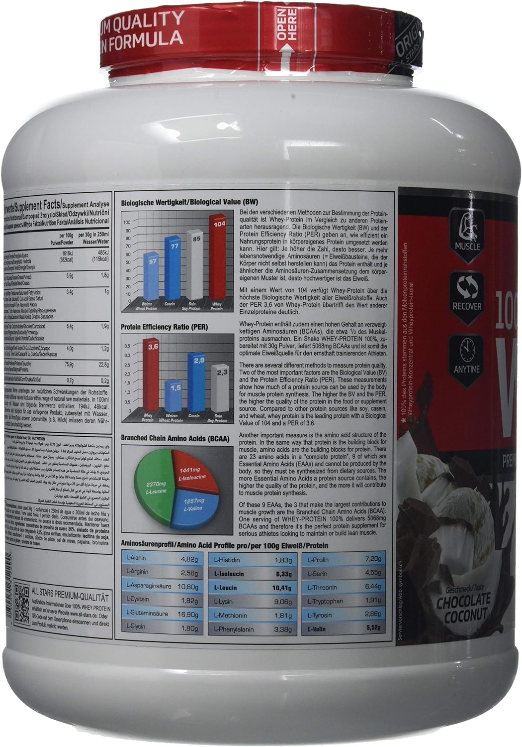 All Stars 100% Whey Protein Sports Supplement, 2270 g, Lemon Lime ...