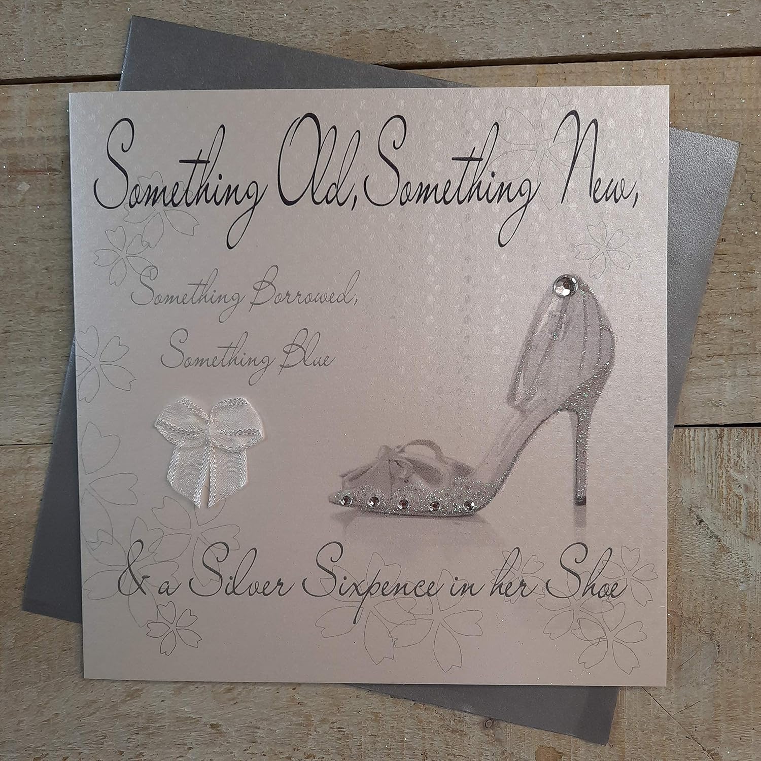WHITE COTTON CARDS Handmade Something Old Something New Wedding Card ...