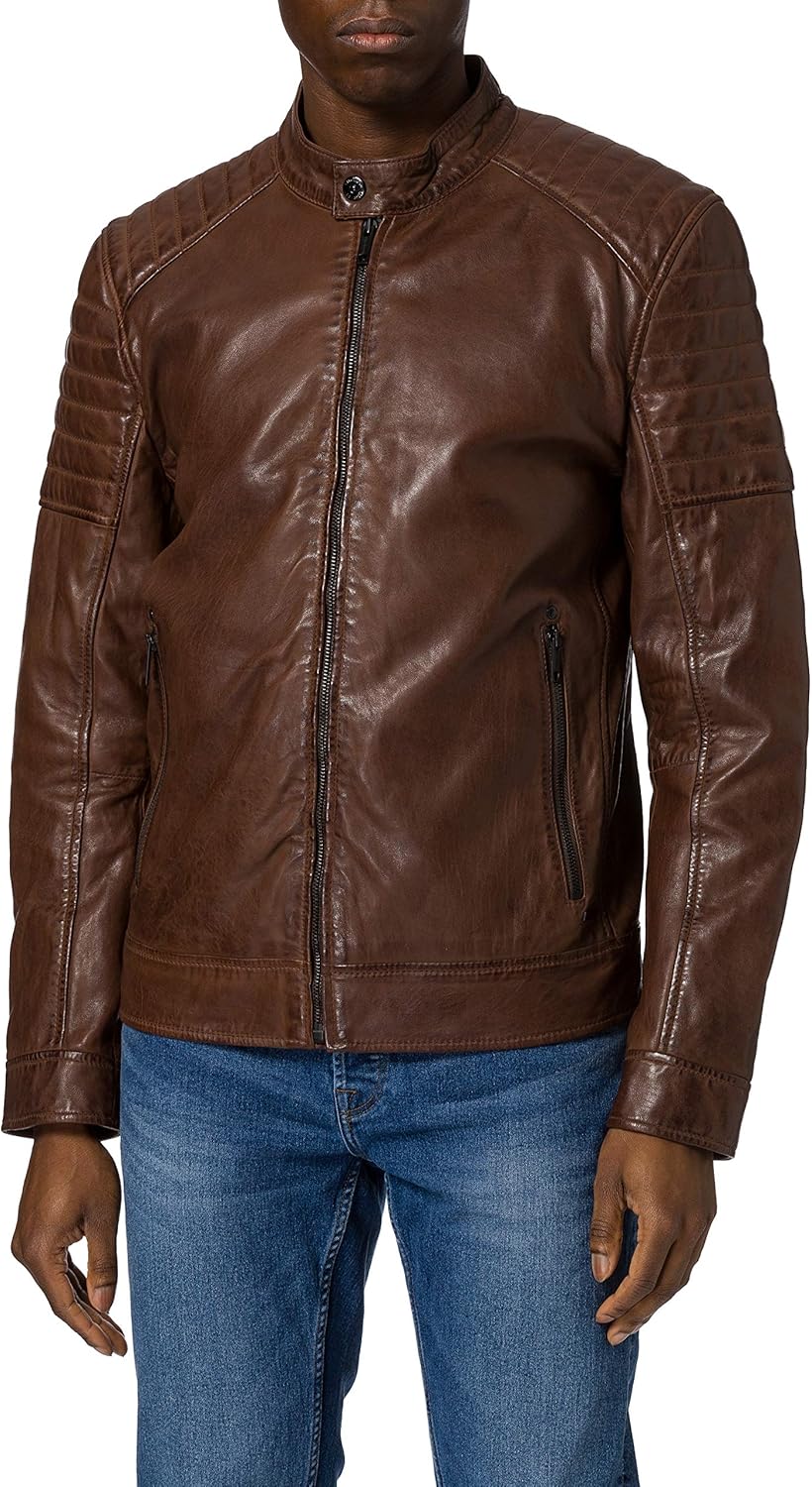 Strellson Premium Herren Strellson Lederjacke: Amazon.de: Bekleidung