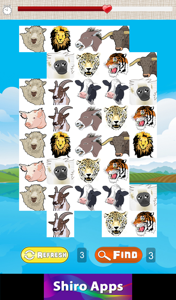 Wild Animal Face Matching Game for Kids : Learn about animal faces ...