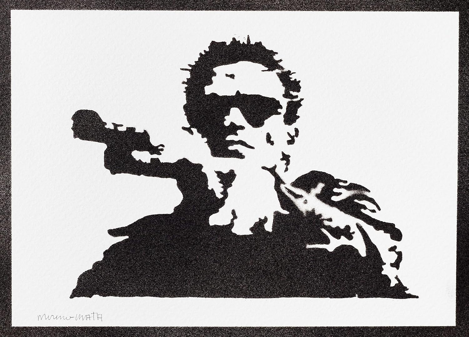 The Terminator Poster Handmade Graffiti Street Art - Artwork: Amazon.co ...
