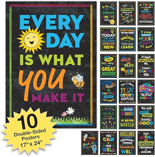 Amazon.com : 10 Extra Large Motivational Posters Classroom, Office ...
