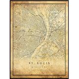Amazon.com: 1921 Antique St Louis Street Map Original Vintage City Map ...