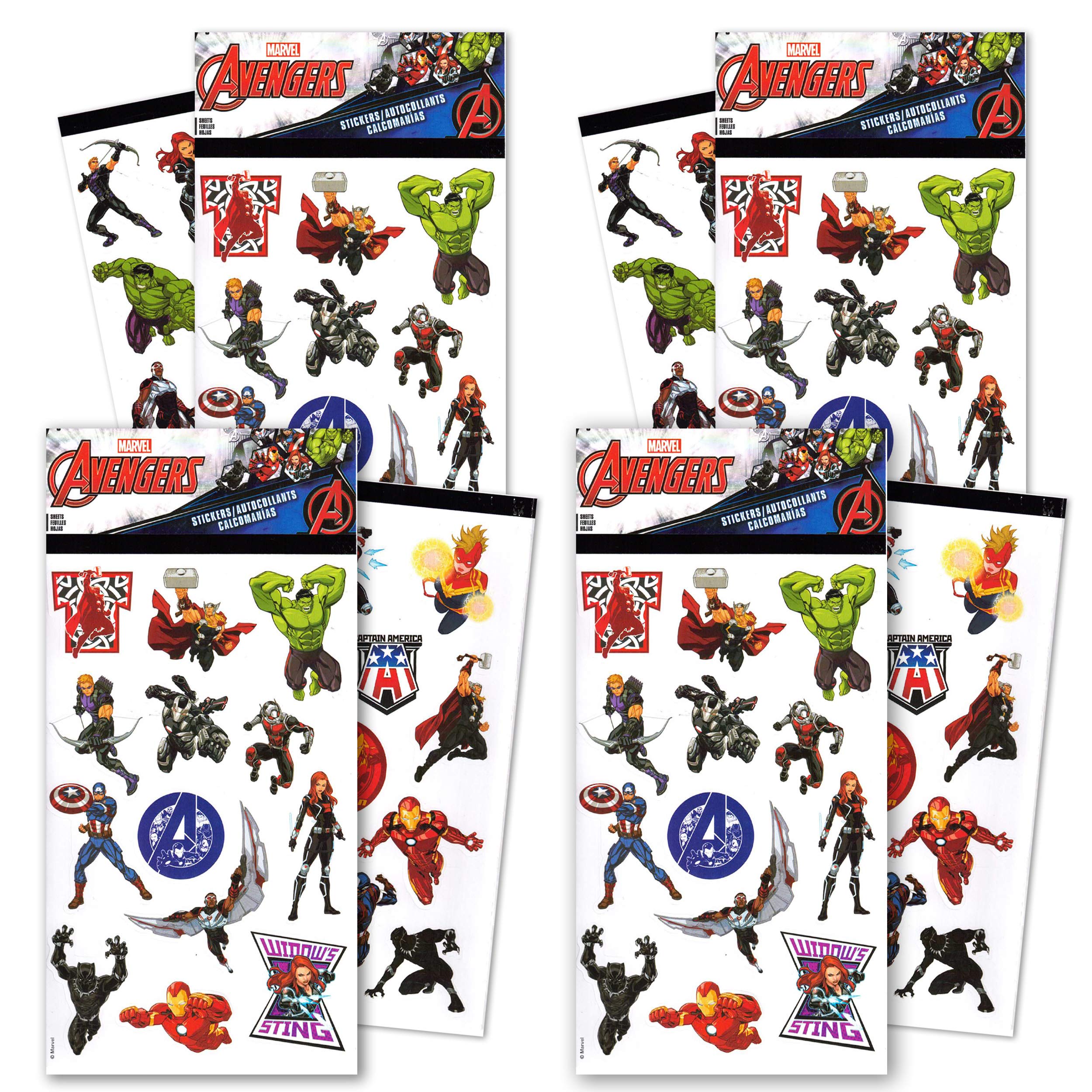 Marvel Avengers Stickers for Kids ~ 100 Avengers Superhero Stickers for ...