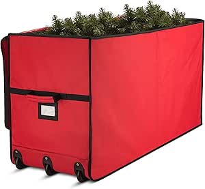 Amazon.com: Super Rigid Rolling Christmas Tree Storage Box - Canvas ...