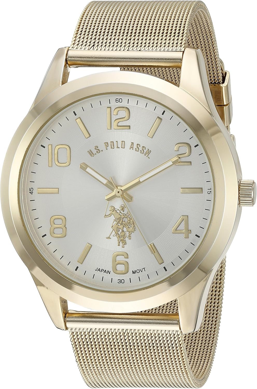 U.S. Polo Assn. Classic Men's Quartz Metal and Alloy Watch, Color:Gold ...