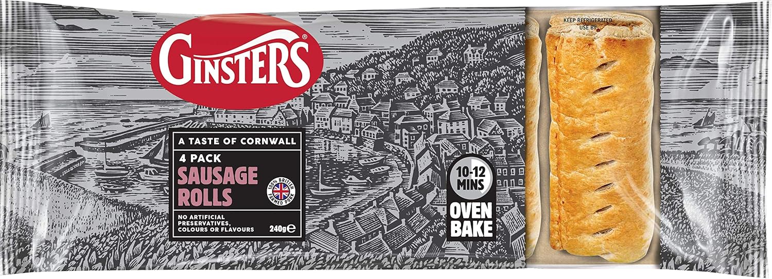 Ginsters Sausage Rolls, 4x60g: Amazon.co.uk: Grocery