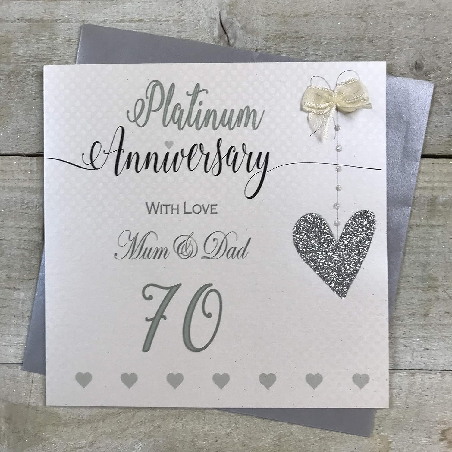 Mum Dad 70th Platinum Wedding Anniversary Handmade Card Love Lines Mum Dad 70th Platinum Wedding Anniversary Handmade Card Love Lines