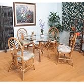 Amazon.com - Premium Rattan Dining Furniture 5 Piece Set (#2401H-BP) - Table & Chair Sets