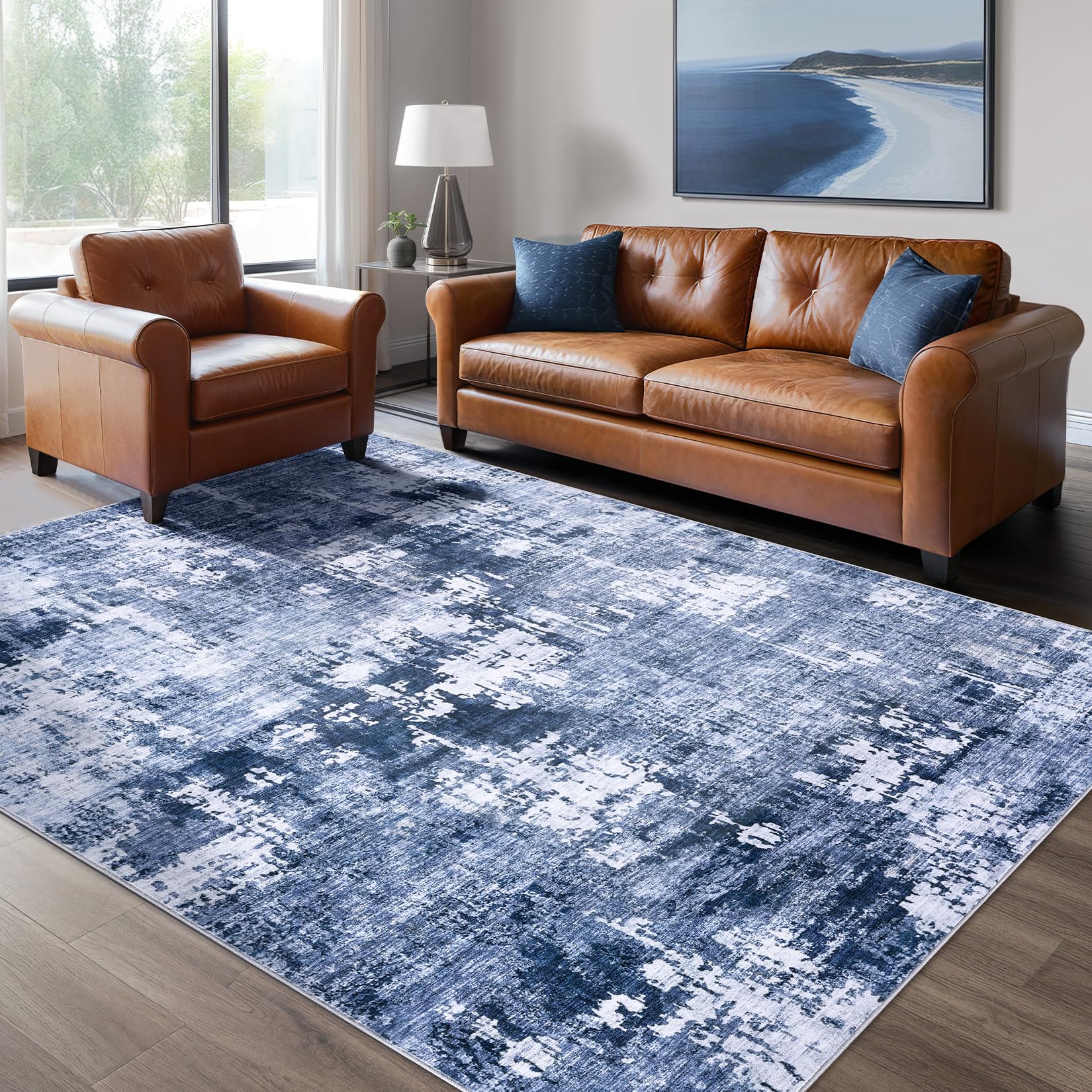 DMOYEST Area Rug Living Room Rugs - 5x7 Washable Large Soft Indoor ...