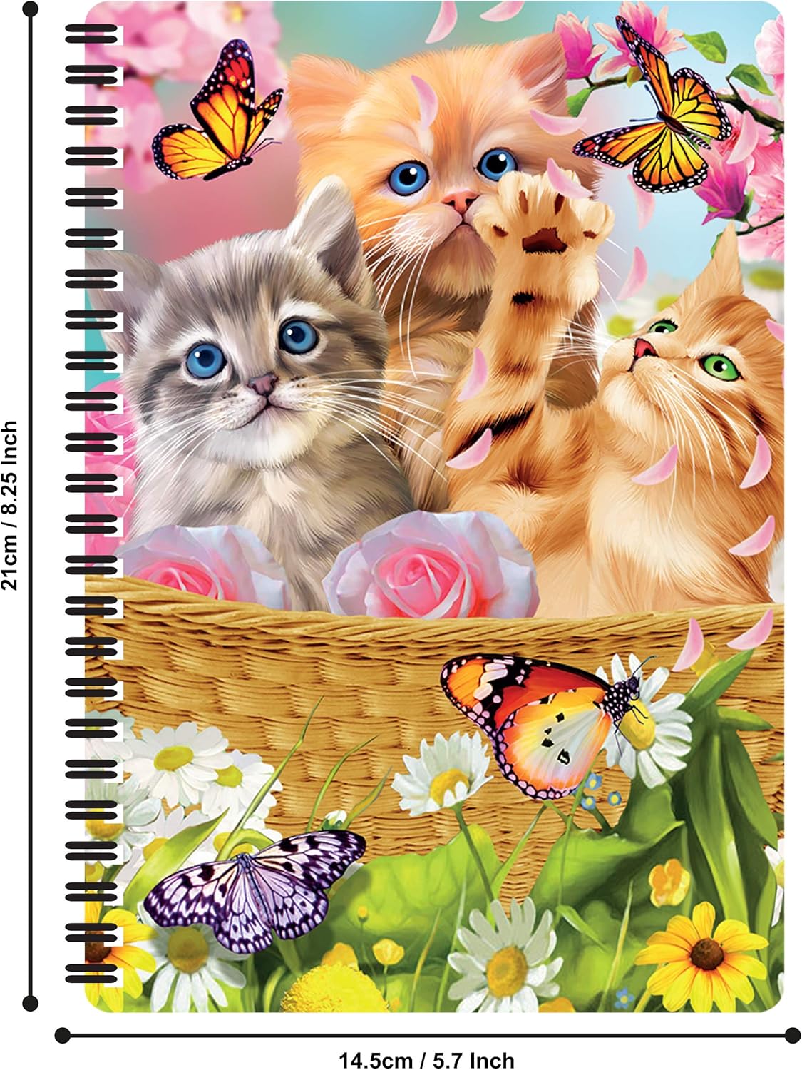 3D LiveLife A5 Notebook – Kitten Fun Time from Deluxebase. 80 Page ...