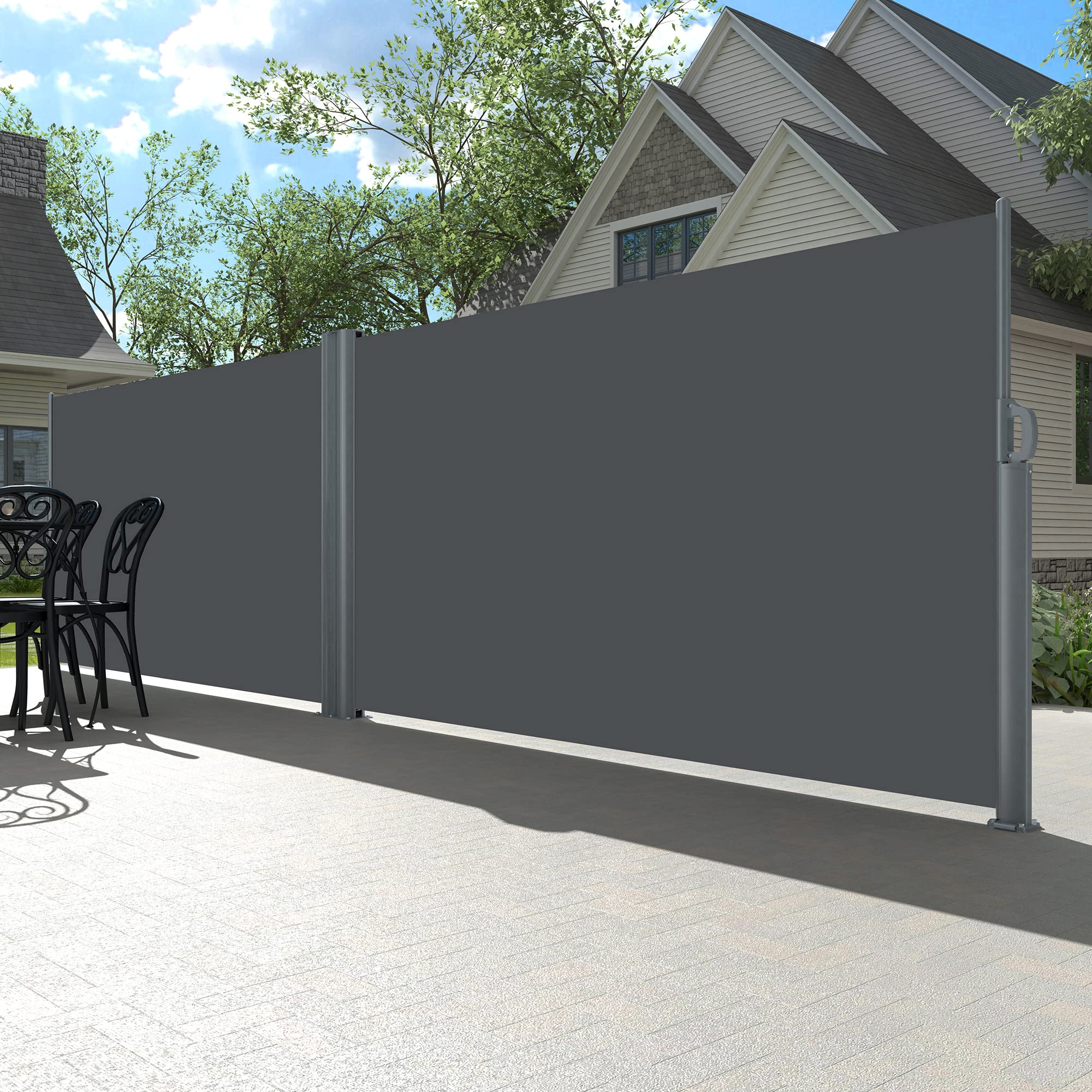 PATISOL 236"x71" Retractable Side Awning Full Aluminum Patio Outdoor ...