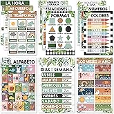Amazon.com : Hadley Designs Spanish Classroom Decorations - 12 Spanish ...