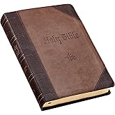 KJV Holy Bible, Giant Print Full-size Premium Full Grain Leather Red Letter Edition - Thumb ...
