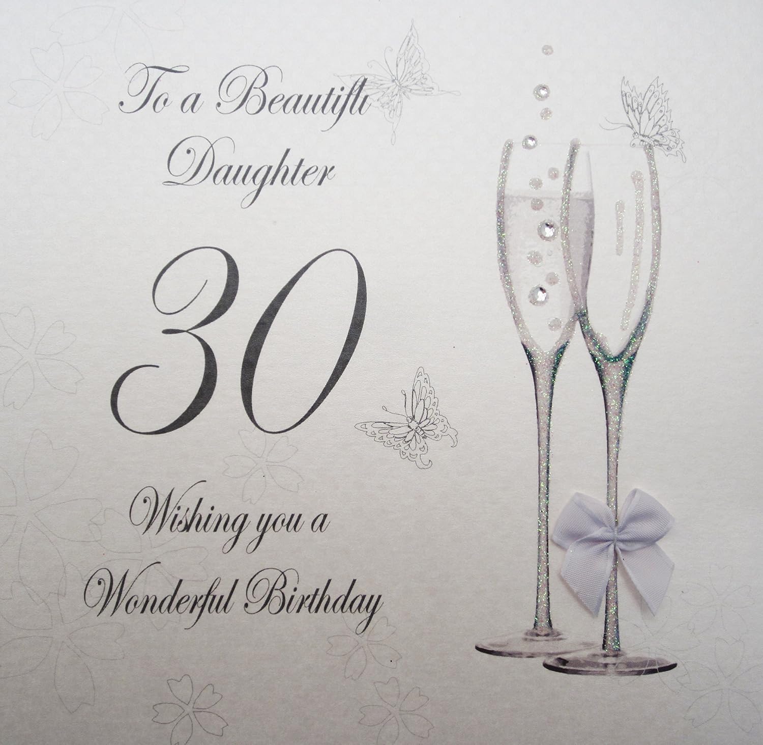 WHITE COTTON CARDS Code BD10 30 To A Beautiful Daughter 30 Wishing You 