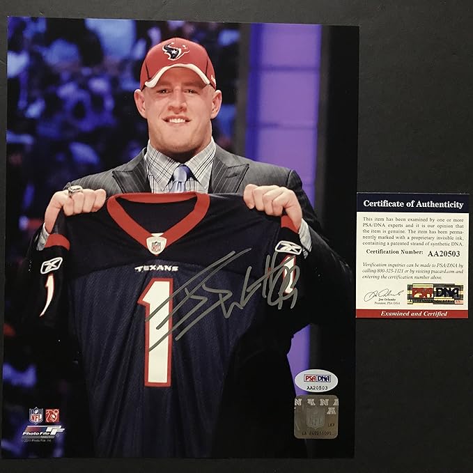 Autographed/Signed JJ J.J. Watt Houston Texans 8x10 Draft Day Football ...