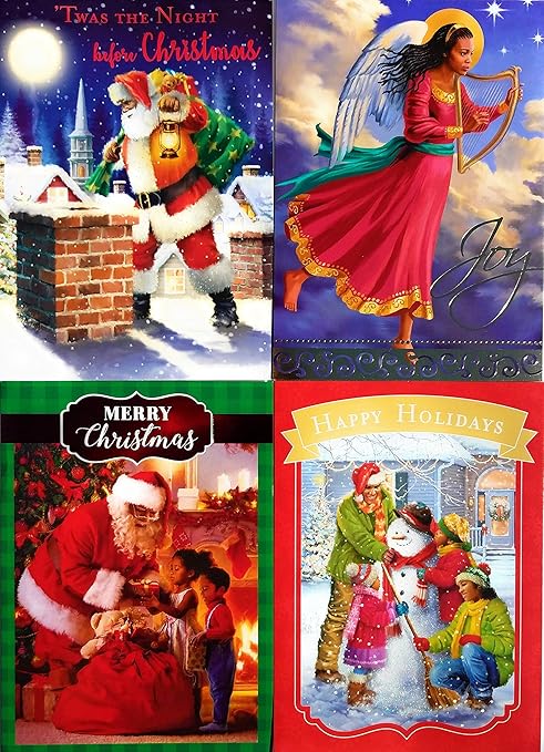 Amazon.com : 48 African American Christmas Cards Premium Boxed Greeting ...