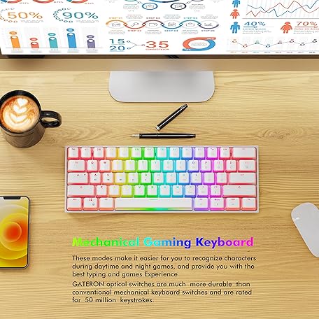 Mua Ractous RTK61 60% Mechanical Gaming Keyboard RGB Backlit PBT ...