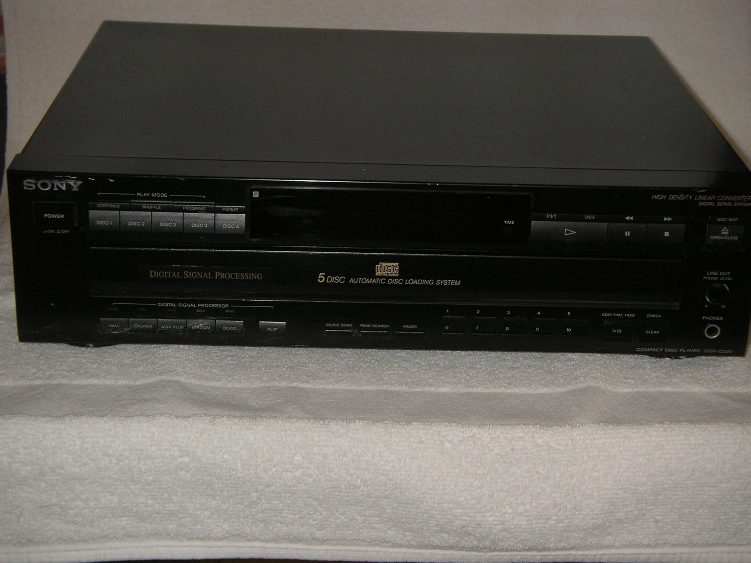 Amazon.com: SONY 5 CD Player Automatic Disc Loading System , CDP-C525 ...