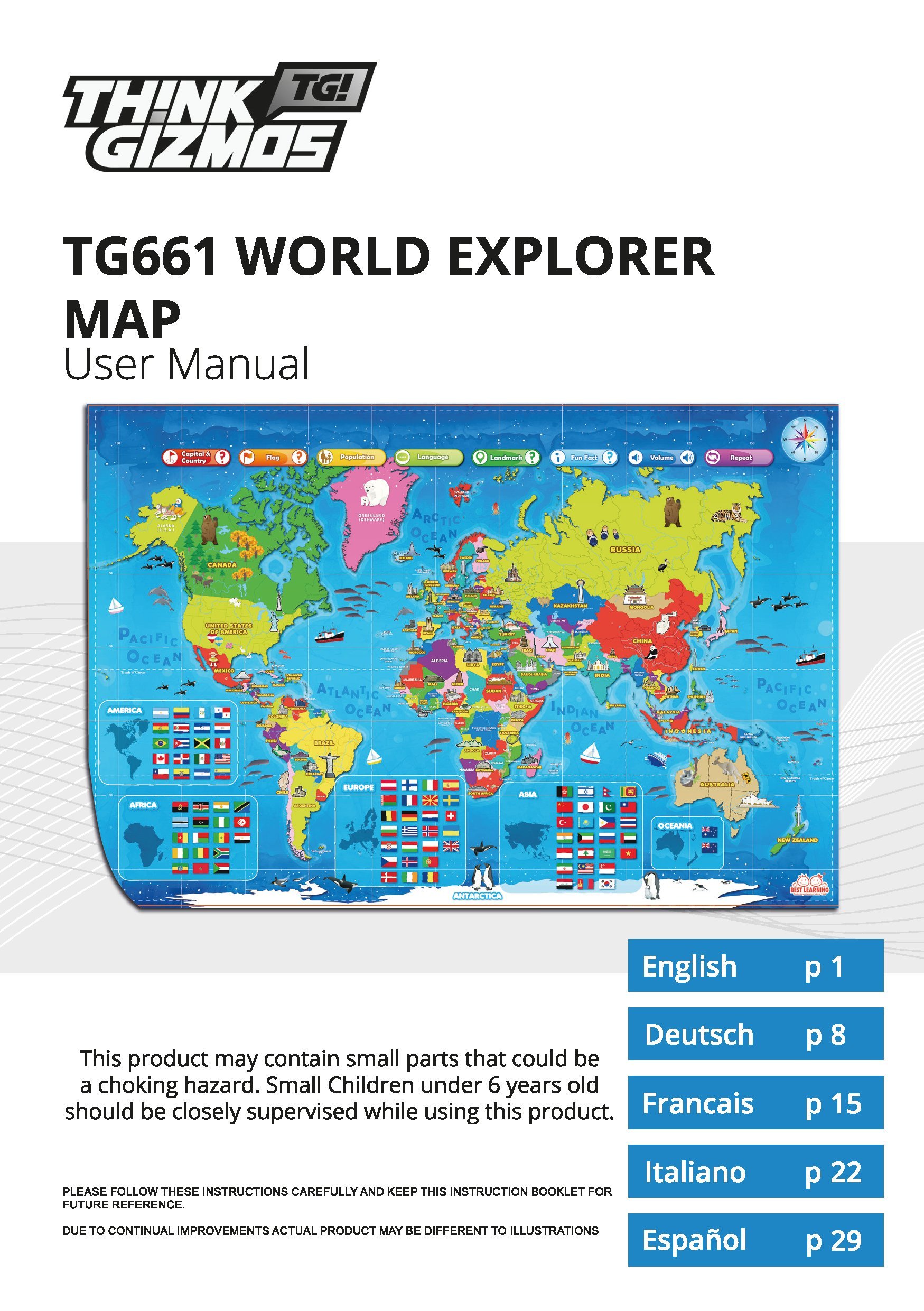 My Talking World Map Interactive Educational Maps For Kids